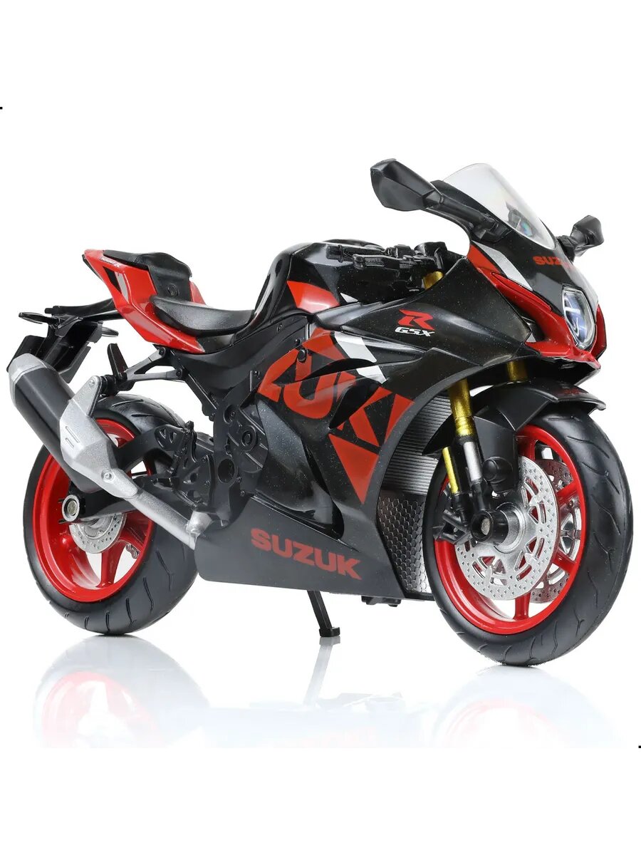 Мини-модель мотоцикла Goldwing 1:12 - Сплав, серый, для