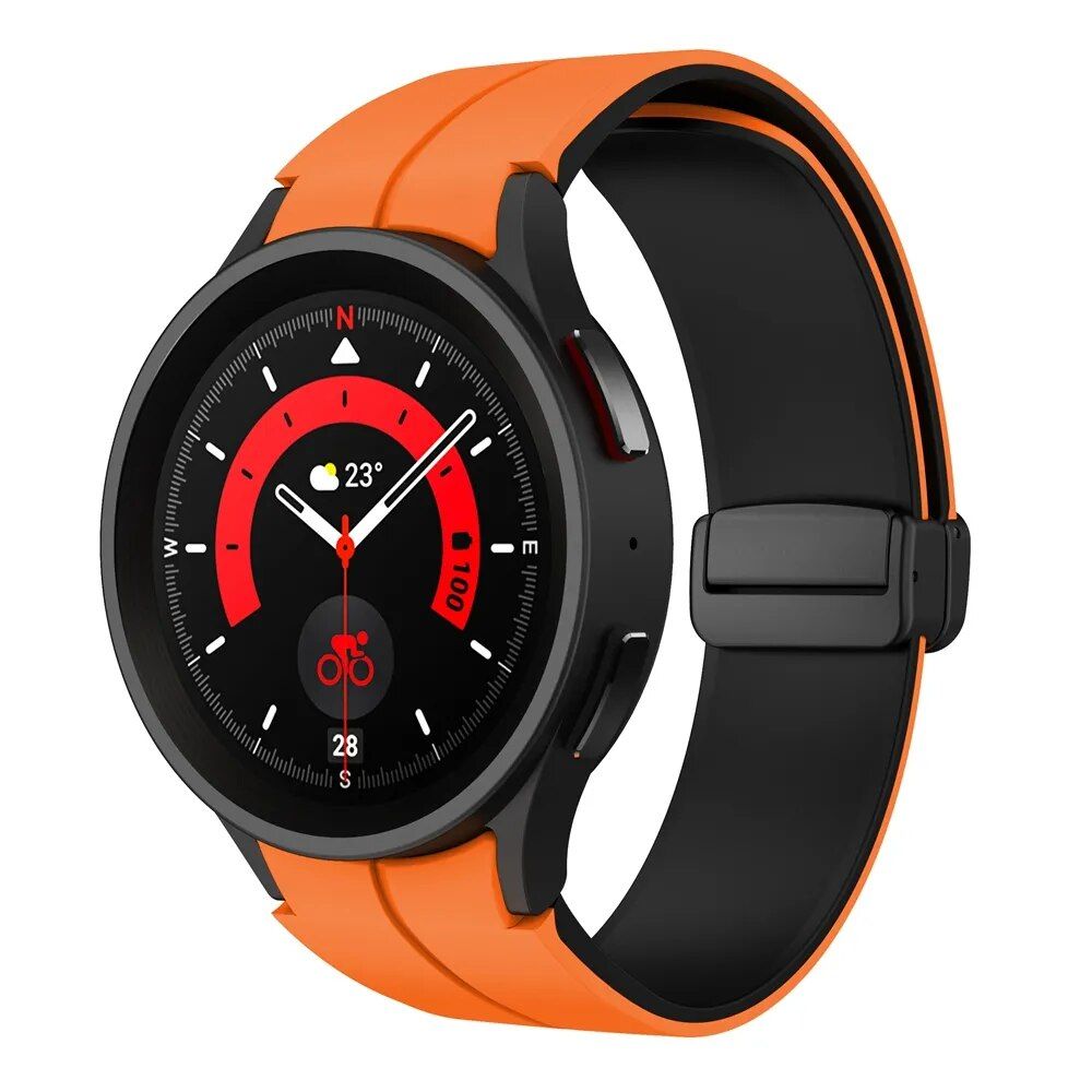 Силиконовый ремешок с магнитной застежкой для Samsung Galaxy Watch 6 Watch 4 5 Pro 40mm 45ММ