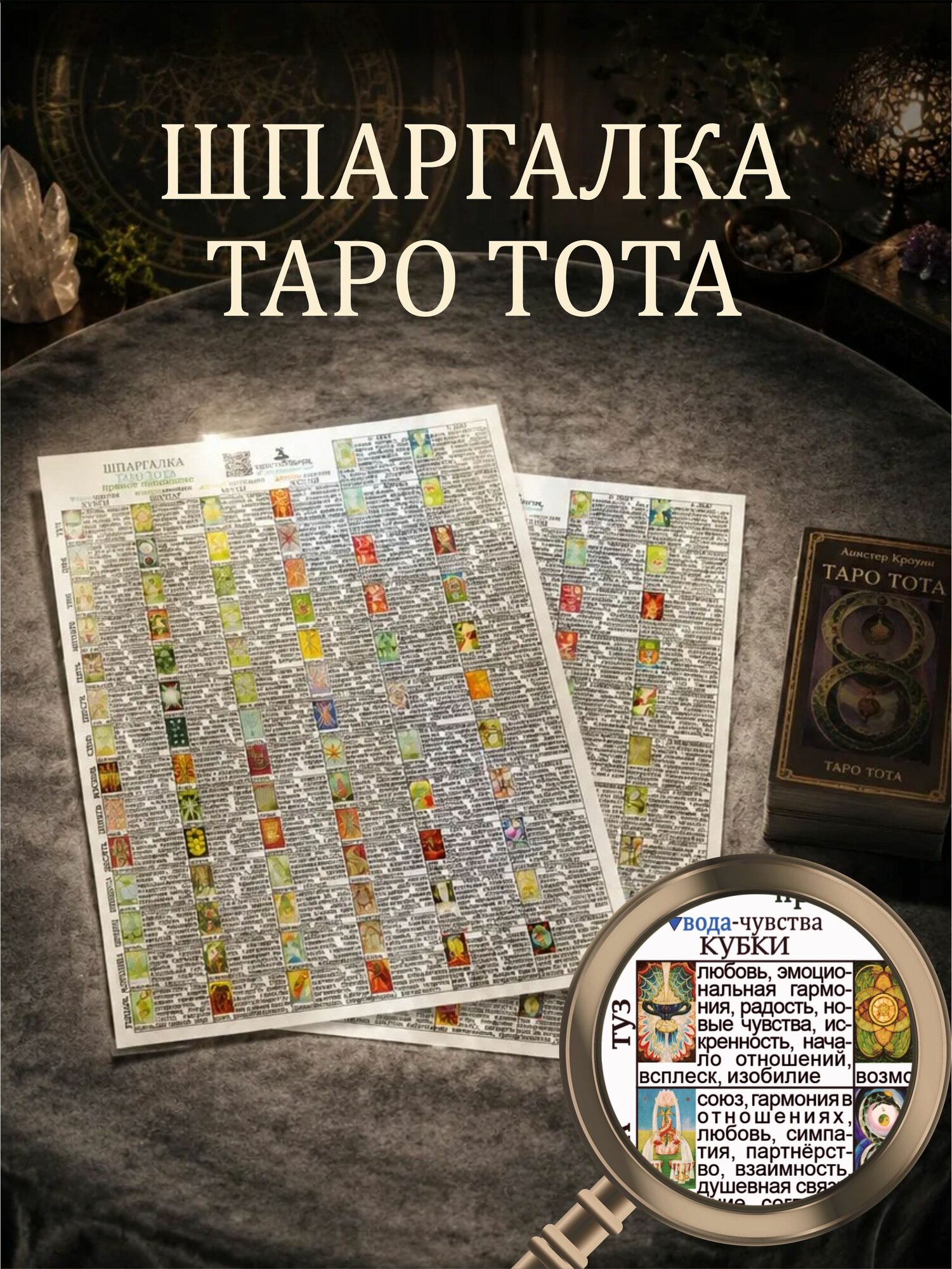 Шпаргалка карты Таро Тота, значение и толкование гадания от бренда просто Магия