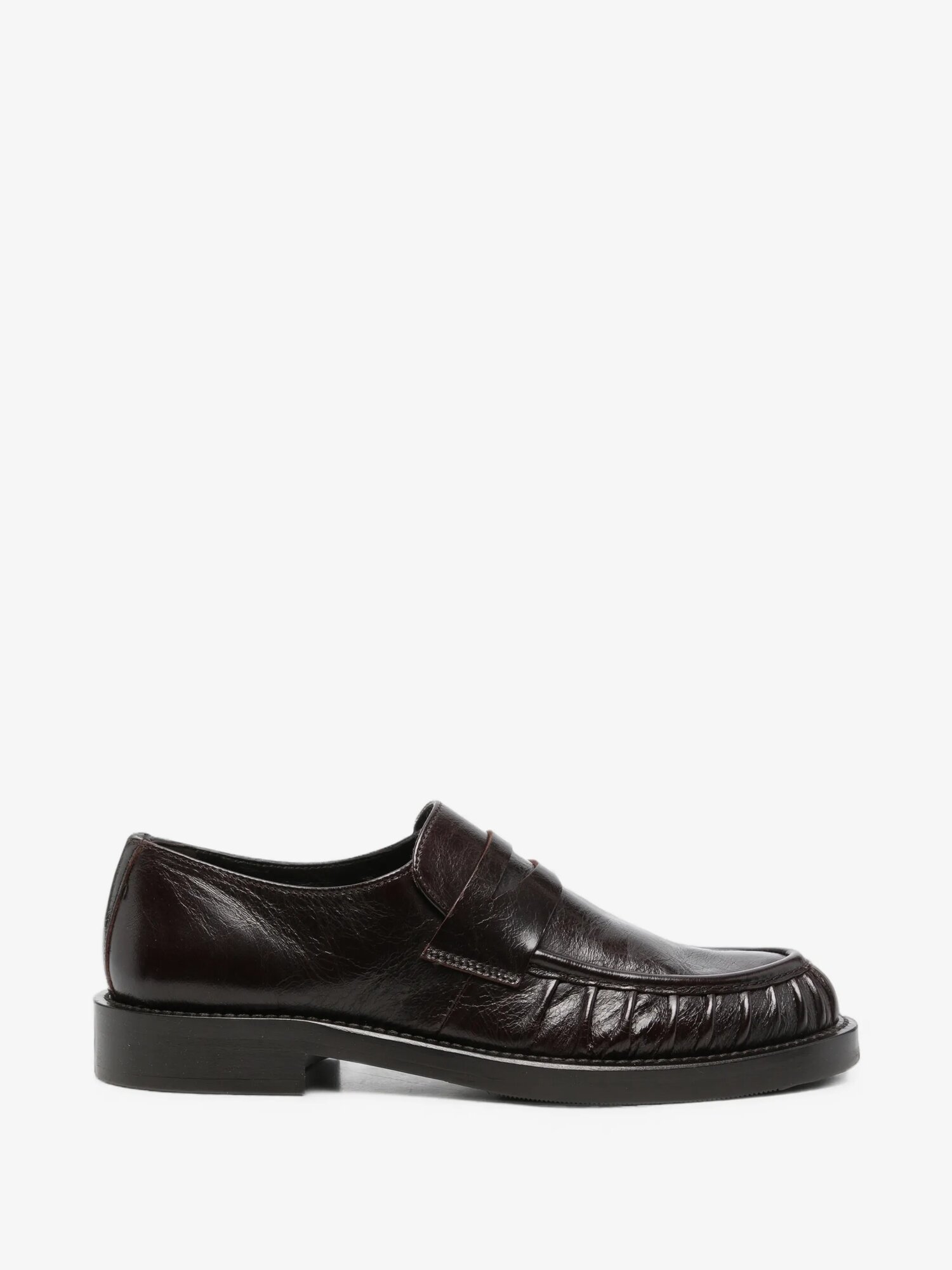 Лоферы Guglielmo Rotta Ruched leather loafers