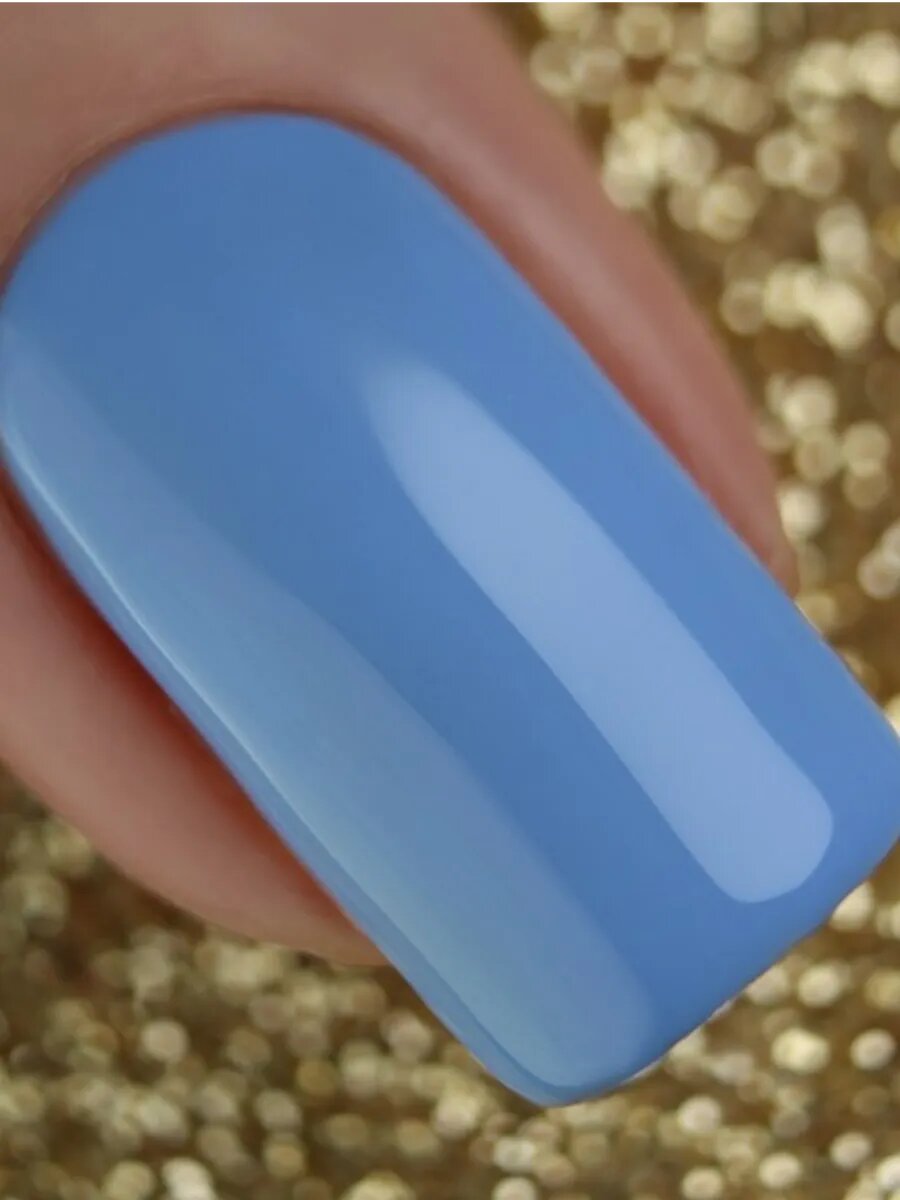 Лак для ногтей EL Corazon Active Bio-Gel, укрепляющий, без УФ-лампы, голубой — фото 1