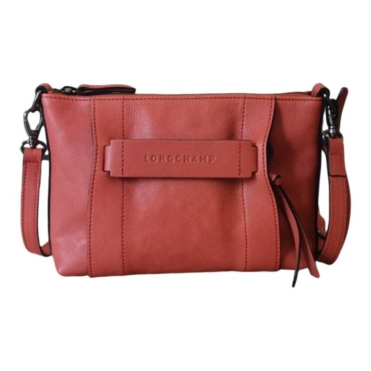 Сумка Longchamp, фактура матовая, оранжево-красный — фото 1