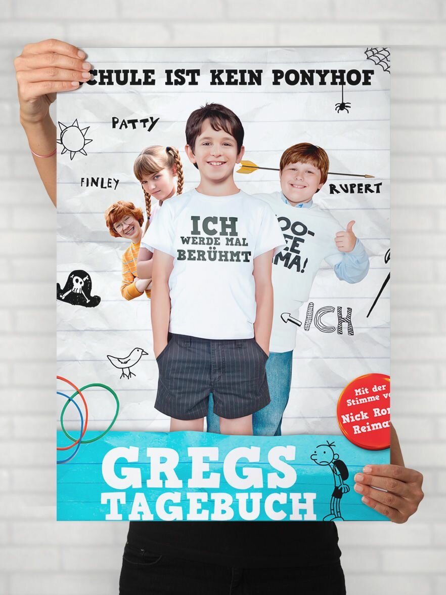 Плакат на стену для интерьера Дневник слабака (Diary Wimpy Kid 7) - Постер по фильму кино формата А2 (42x60 см)