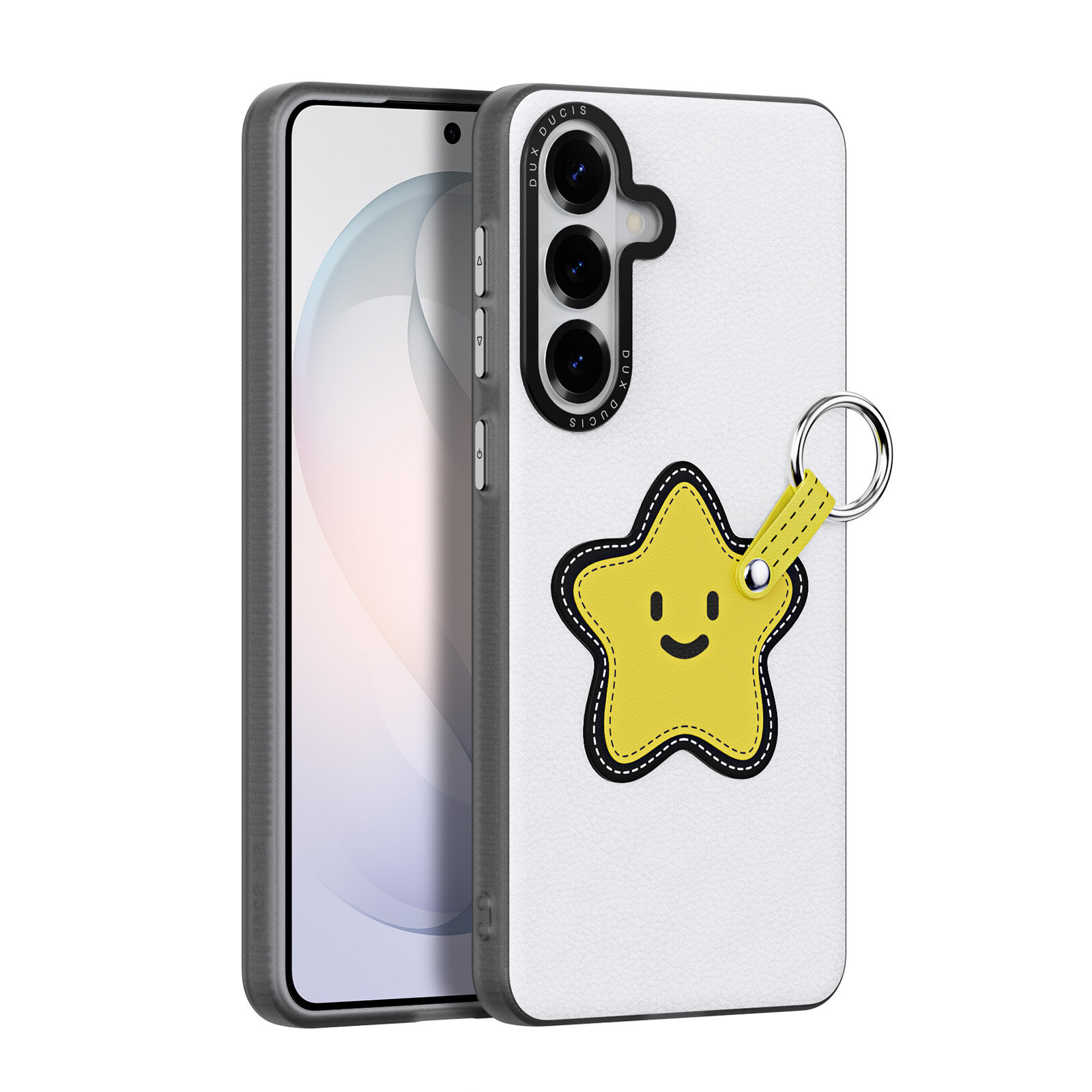Чехол белого цвета (Snow White) для Samsung Galaxy S26+ Плюс, серия Luvy Series Case (со съемным ремешком) от Dux Ducis