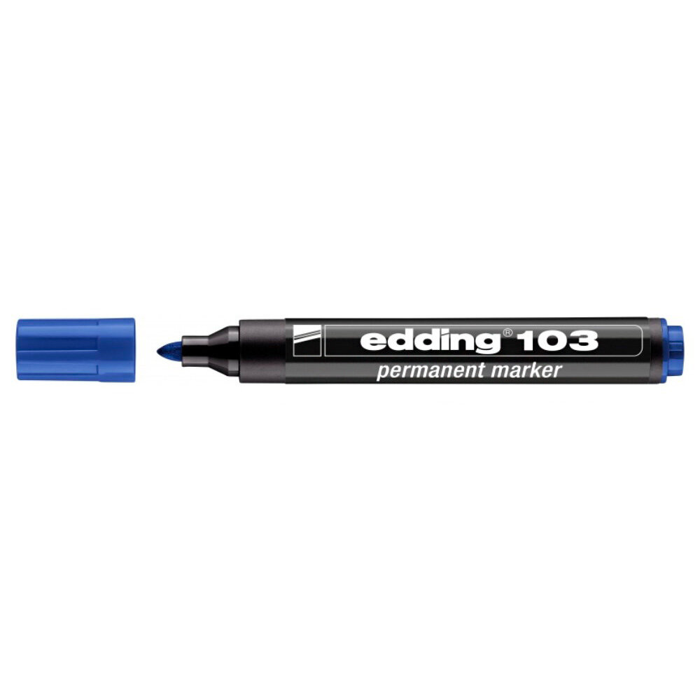 Маркер перманентный edding 103, заправляемый, круглый наконечник, 1.5-3 мм, Синий.