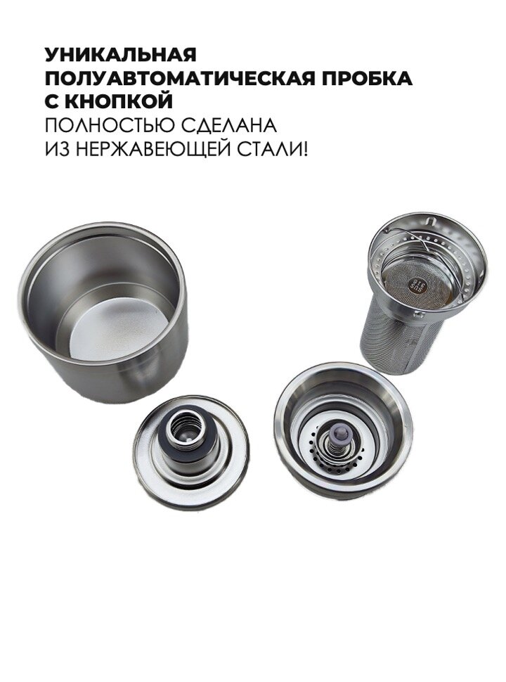 Термос Dkadi Elite KD9042-2 Black 2л. 37х12 см чашка из нержавейки 1300 гр. — фото 1