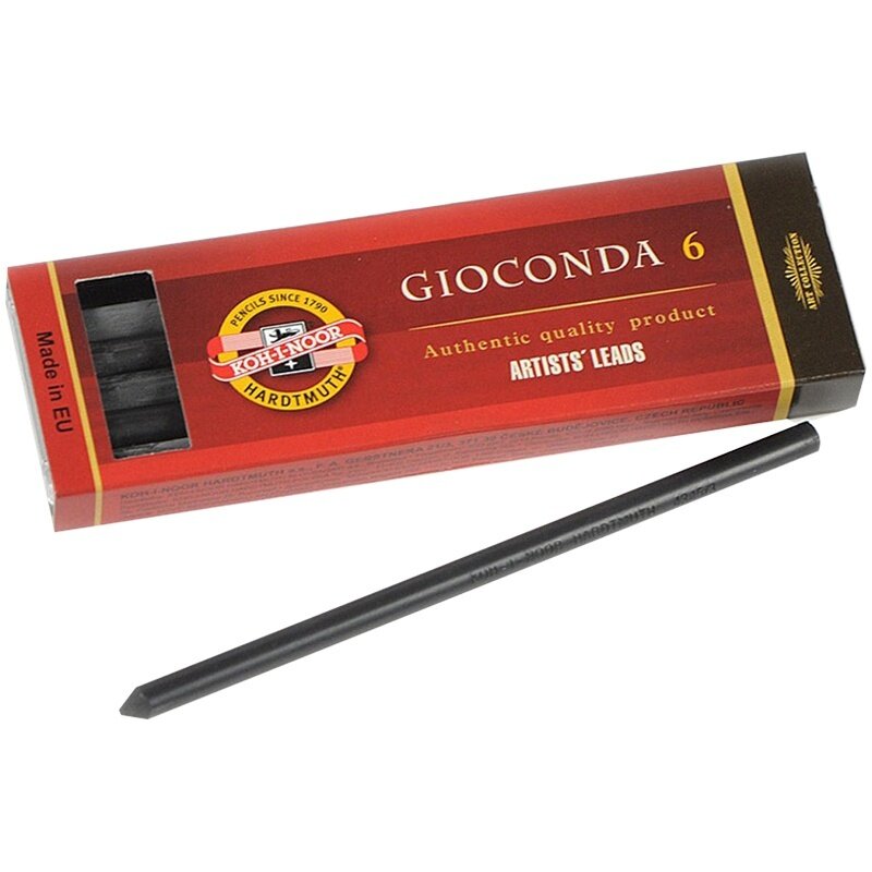 Грифели для цанговых карандашей KOH-I-NOOR "Gioconda" 2B, 5,6 мм, 6 шт (486502B009PK)