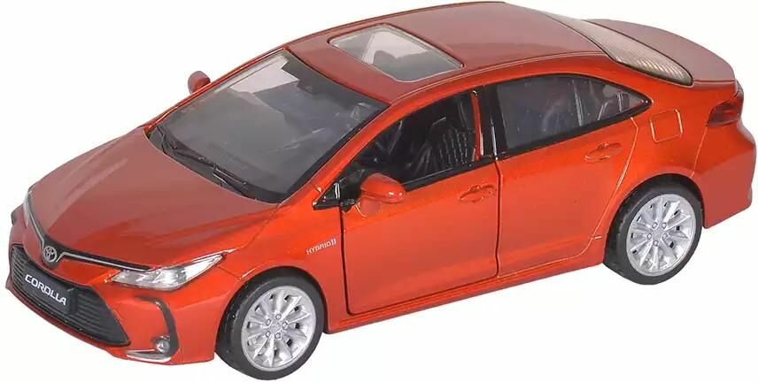 Модель машины MSZ / Metal Speed Zone "Toyota Corolla Hybrid", масштаб 1:32, 13 см, свет, звук, инерция, красная