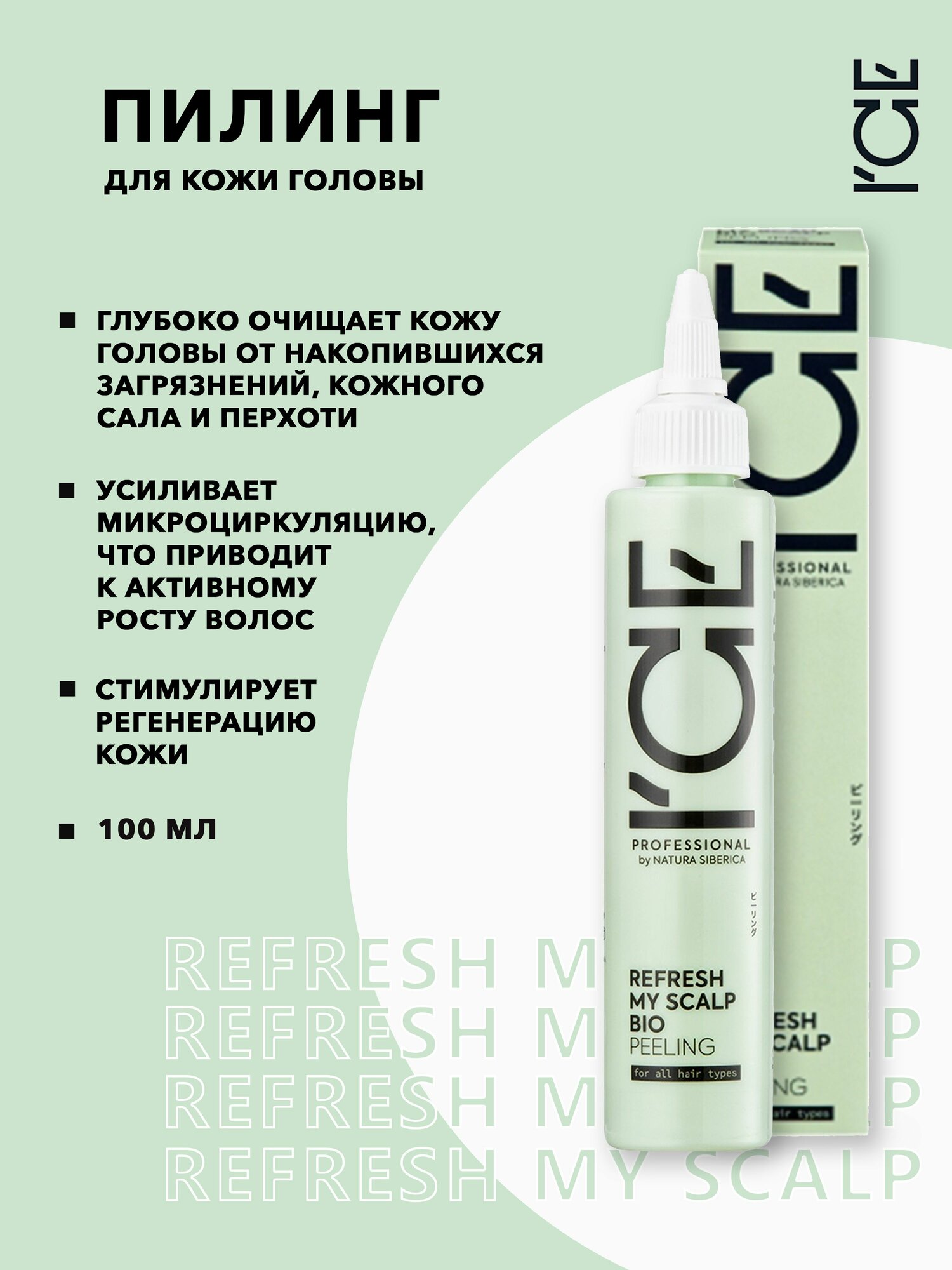 ICE Professional by Natura Siberica Пилинг для кожи головы REFRESH MY SCALP Кислотный детокс 100 мл
