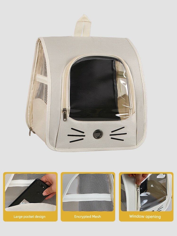 Сумка для кошек, портативный рюкзак для животных, сумка для прогулок с собакой, дышащий рюкзак для кошек большой