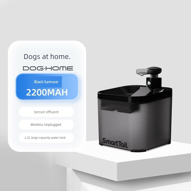 Черная беспроводная кормушка для кошек с батареей 2200 мАч, 60 дней автономной работы, автоматическая циркуляция воды