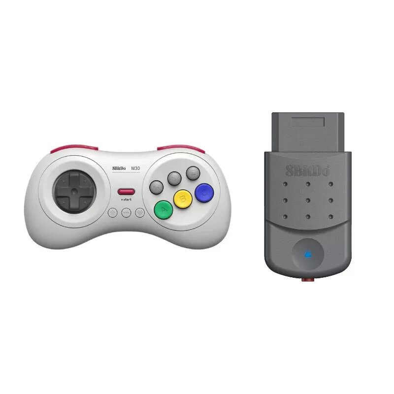 8BitDo M30 Bluetooth-контроллер белый с адаптером Saturn
