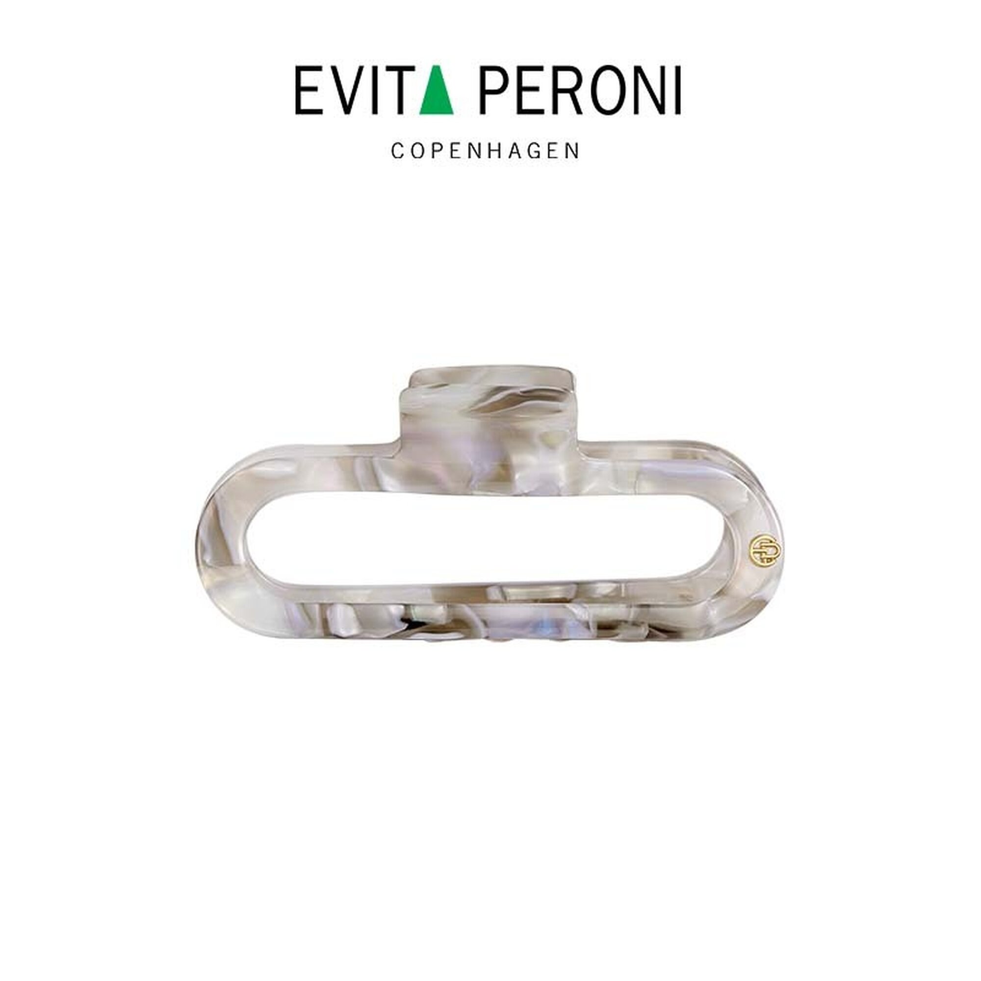 Заколка-краб для волос Evita Peron, акрил, серая, 10х4х4.5см