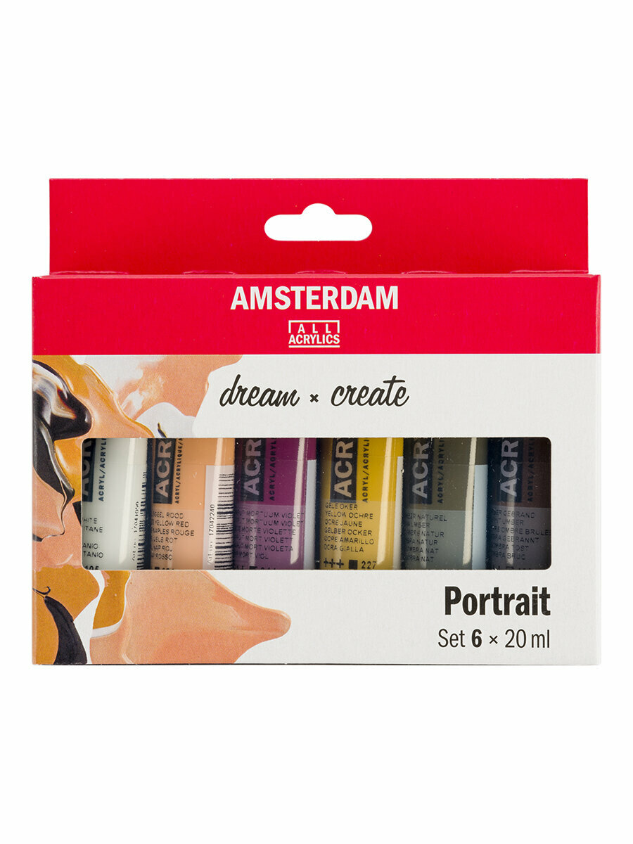 Royal Talens Набор акриловых красок Amsterdam Standart 6цв*20мл портрет