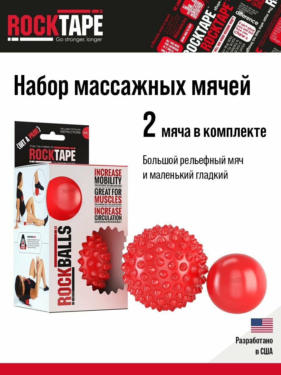 Набор массажных мячей Rocktape RockBalls
