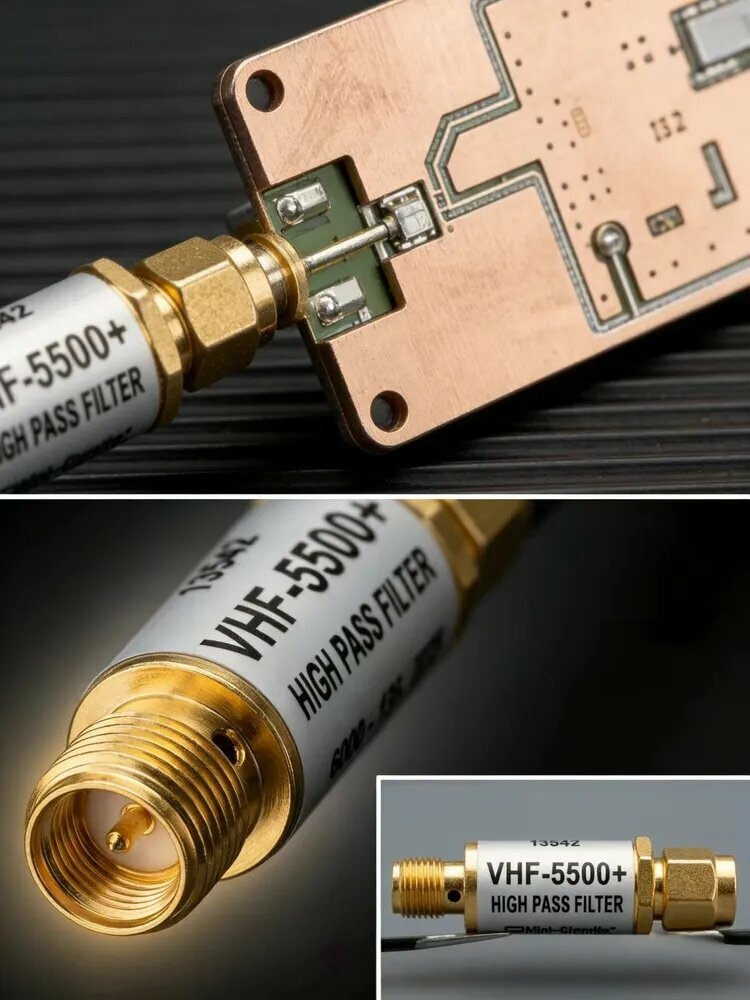 Mini-Circuits VHF-5500+ Высокочастотный фильтр (ВЧ-фильтр) ВЧ, 6600-10000 МГц, SMA