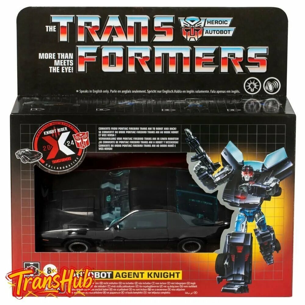 Трансформеры игрушки Hasbro Transformers Collaborative Knight Rider x Transformers Autobot Agent Knight 16.5cm F9653