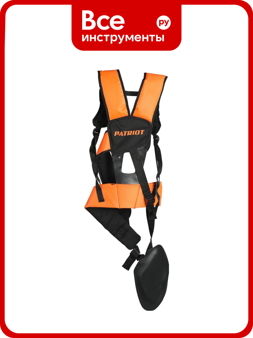 Ремень для триммеров PBL‑160 PATRIOT 801000160, двуплечный, полимерный, надёжная передача крутящего момента