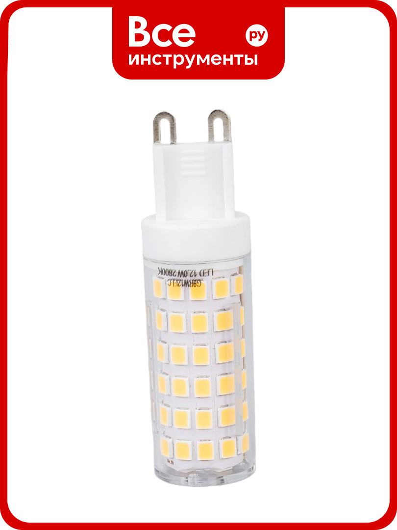 Светодиодная лампа Ecola G9 LED 12,0W Corn Micro 220V 2800K 360 65x19 G9RW12ELC