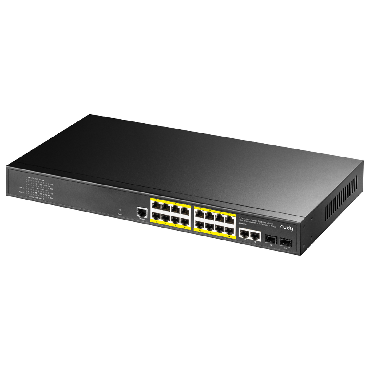 Коммутатор CUDY GS1028PS2 24-Port Gigabit PoE+ Switch with 2 SFP ports 300W уц-2-1