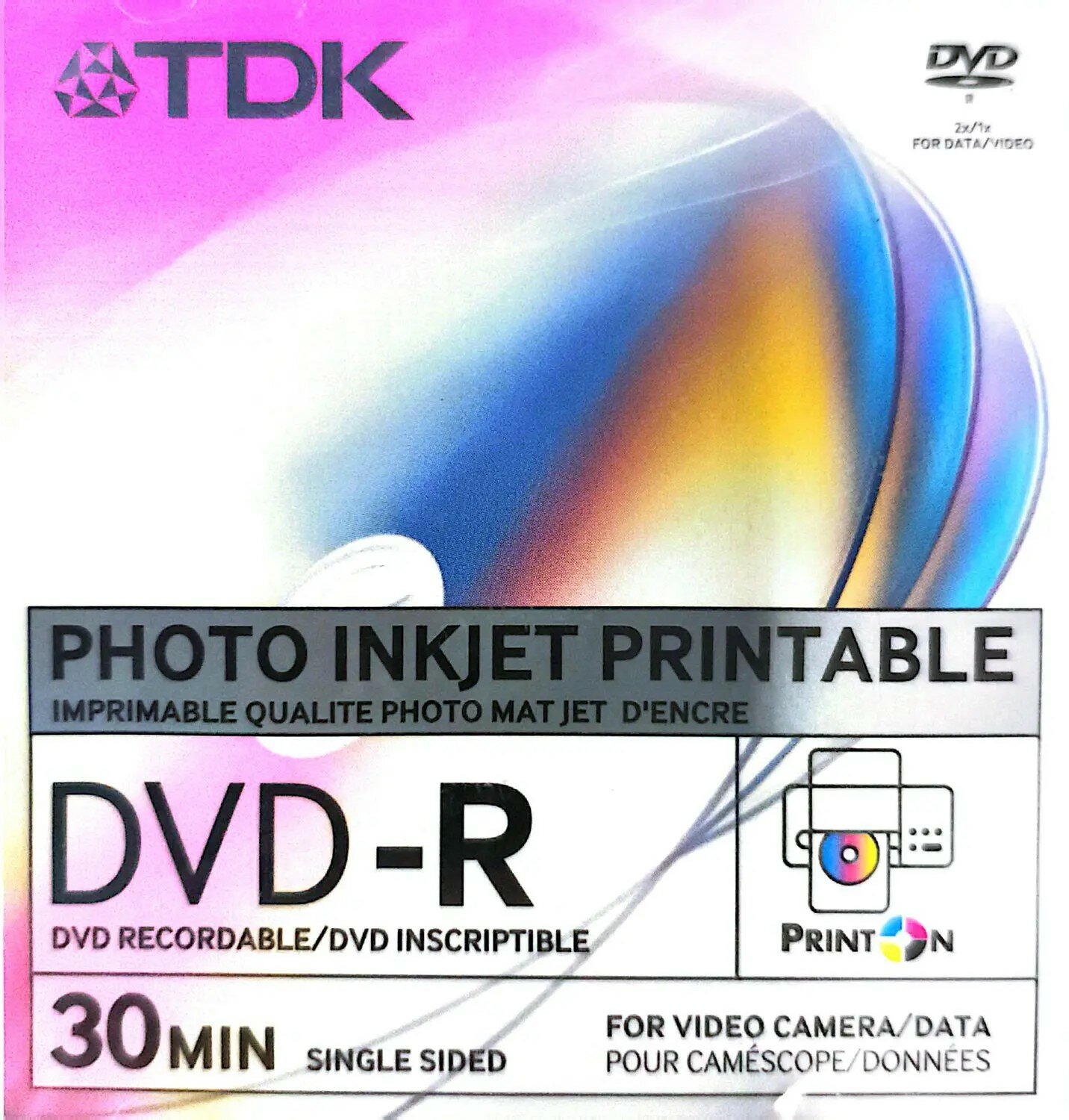 DVD-R 1.4GB, TDK, 8см, Printable