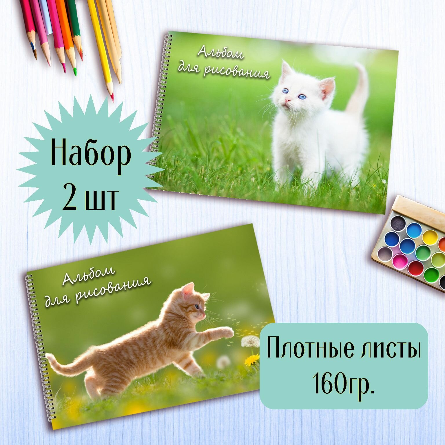 Альбомы для рисования Котики