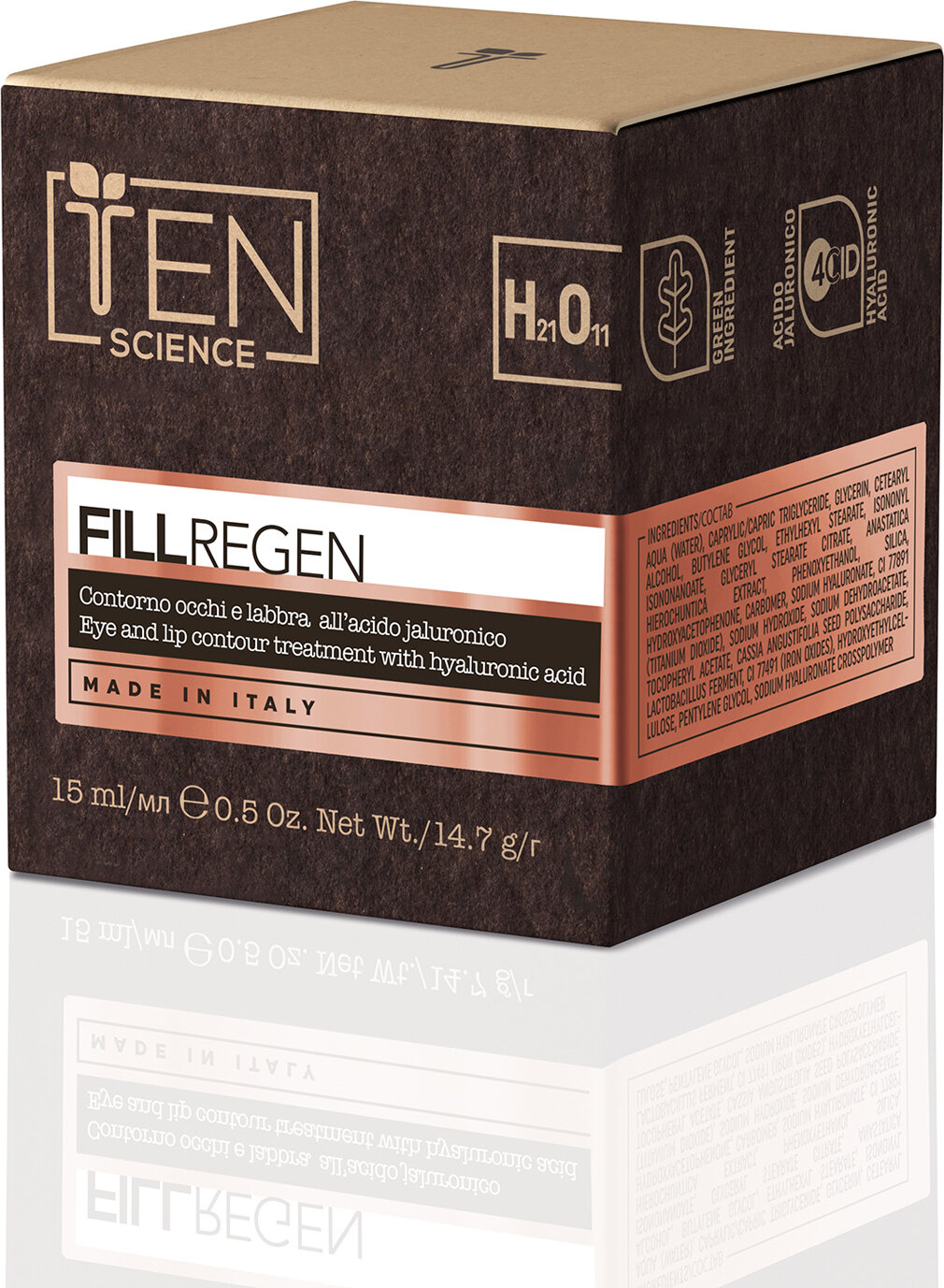 TEN SCIENCE Уход за контуром глаз и губ с гиалуроновой кислотой Fill Regen Ten Science Fill Regen Eye And Lip Contour Treatment 2*100g+120ml