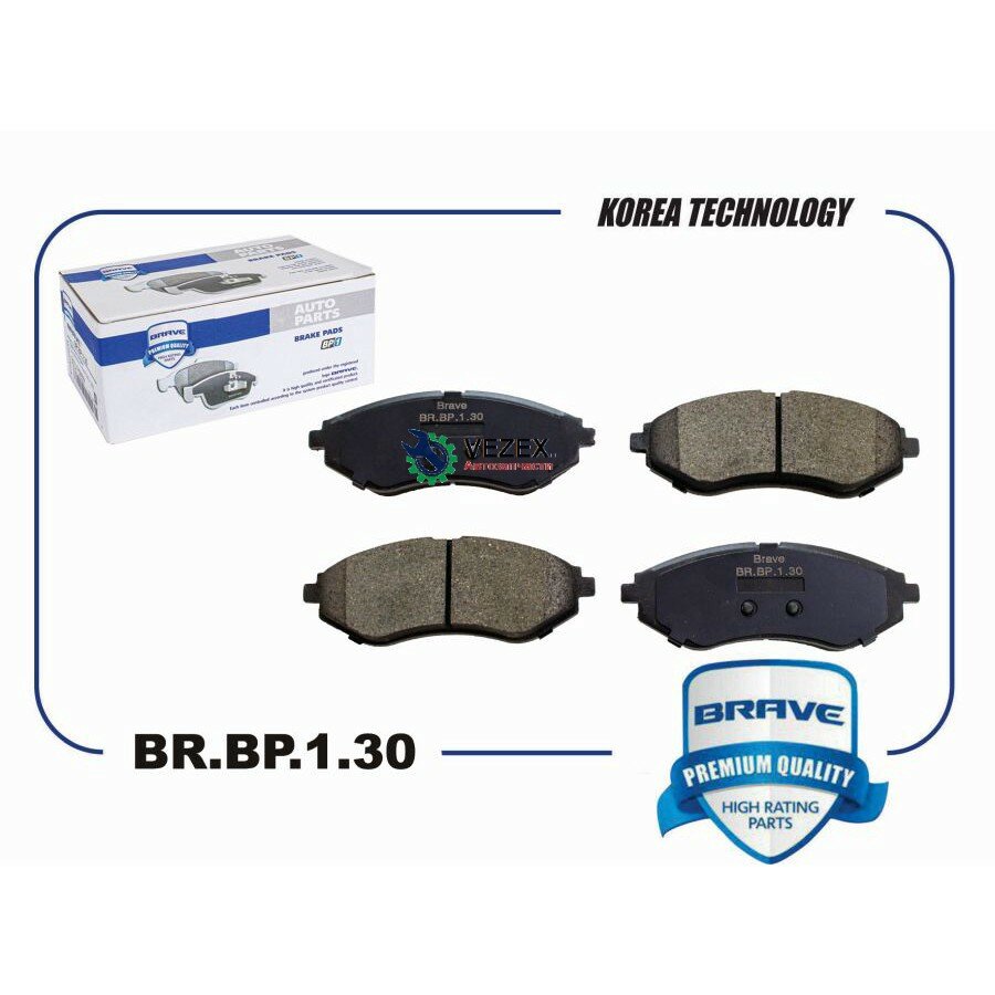 BRAVE BR. BP.1.30 Колодка тормозная передняя BR. BP.1.30 96534653 CHEVROLET Aveo T200, T250 BR. BP.1.30