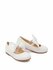 Балетки LA PERLA Bow-detail ballet flats, размер 28, , бежевый/белый