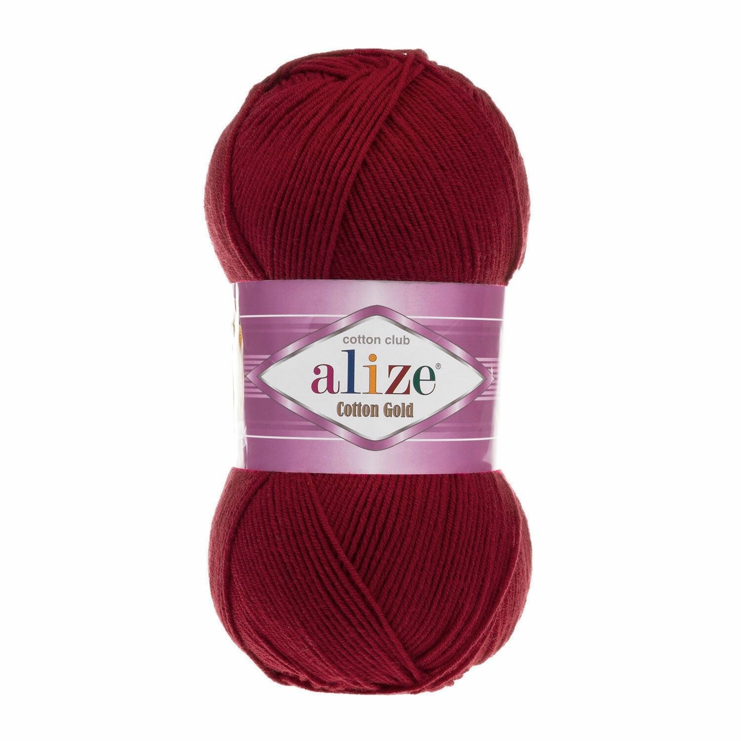 Пряжа Alize Cotton Gold 390 (5 мотков по 100г/330м) вишня