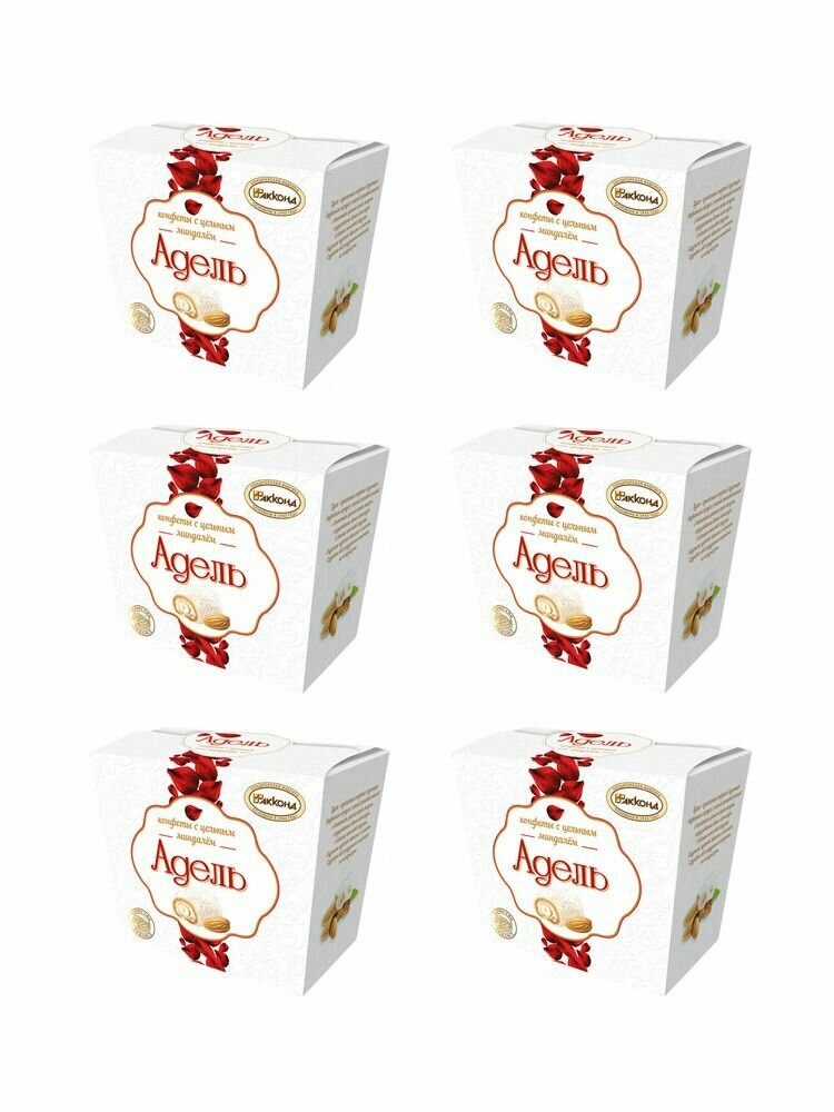 Акконд Конфеты Адель с цельным миндалем, 150 г, 6 шт