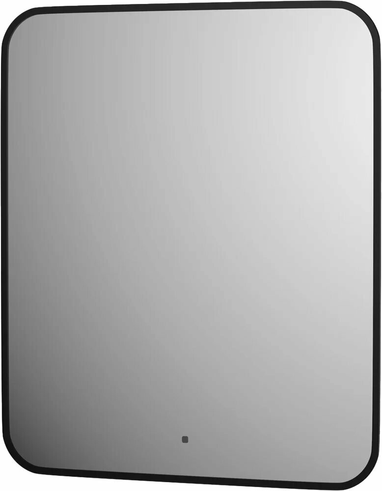 Зеркало Defesto Aura DF 2976R 60x70 со светодиодной подсветкой, 60 см, черное, пластиковое, в современном стиле, зеркало настенное в ванную