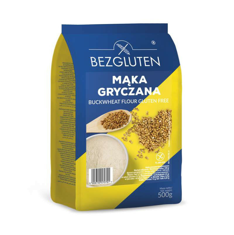 Безглютеновая гречневая мука Bezgluten, 3шт x 500г