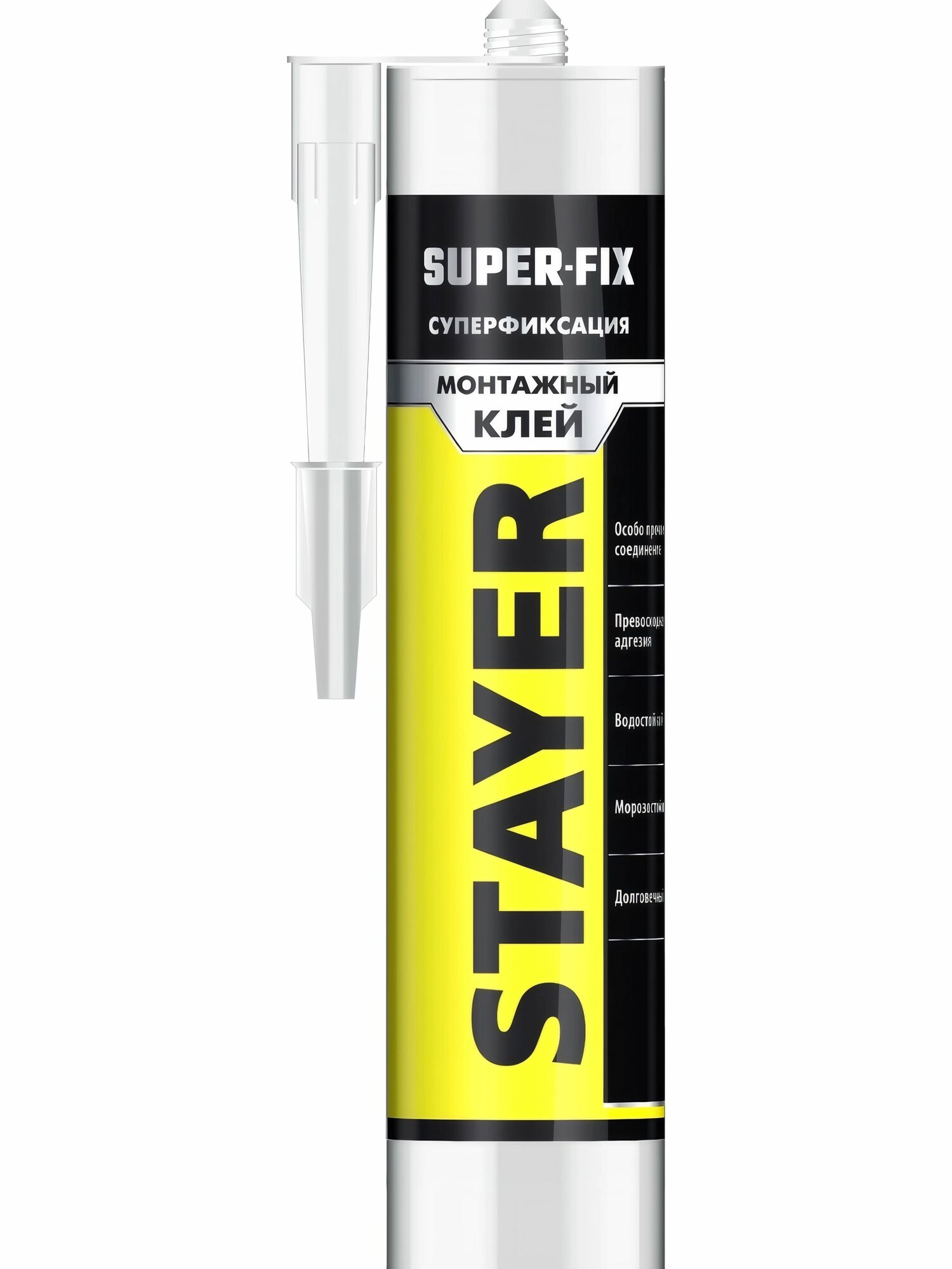 Монтажный клей STAYER SUPER FIX 280 мл белый суперсильный Professional 41323 - 12 шт