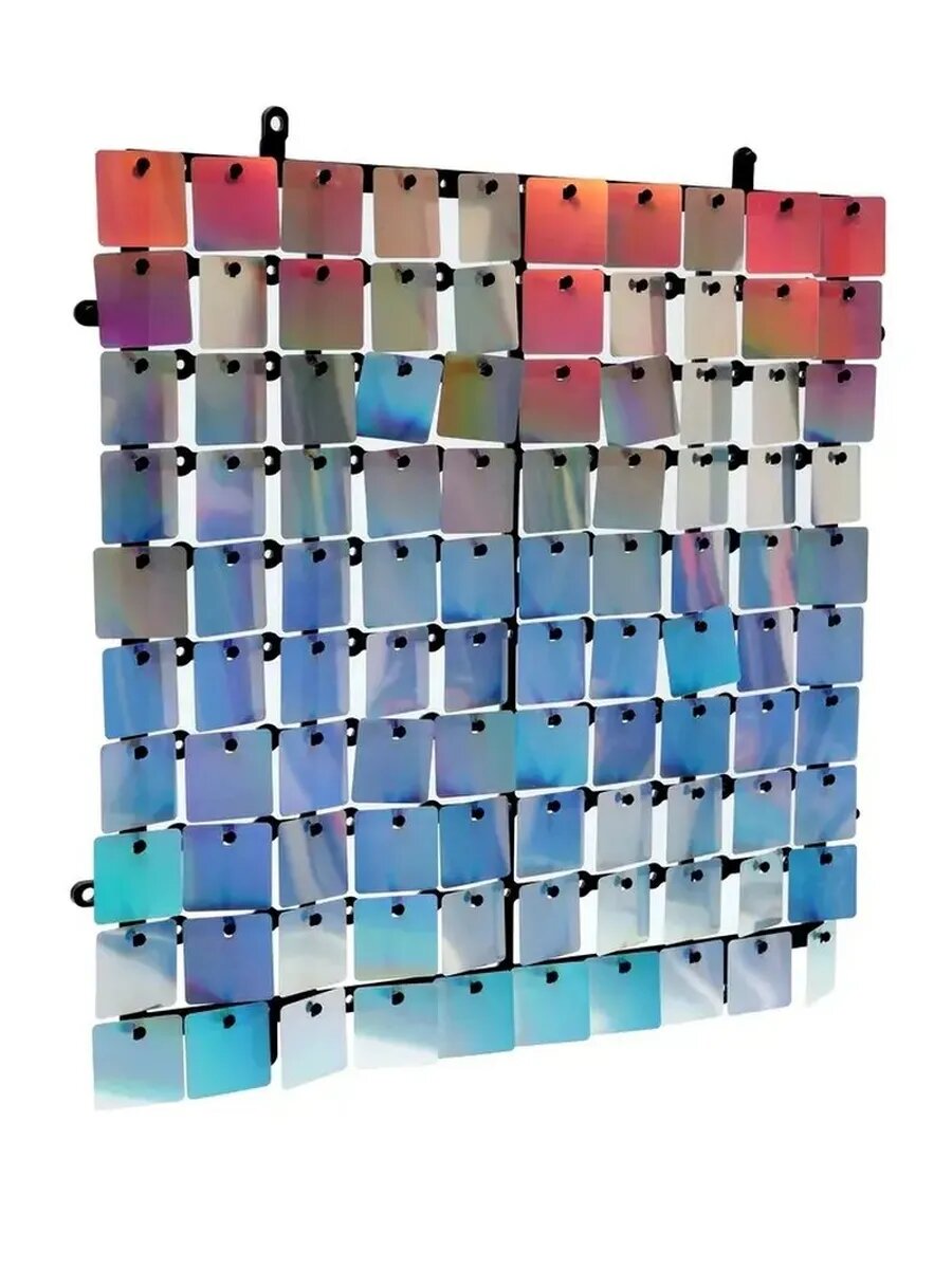 Голографическая панель с пайетками 30x30 см