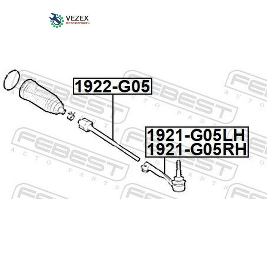 FEBEST 1922G05 тяга рулевая!\ BMW G05/G06/G09/F95/F96 <23