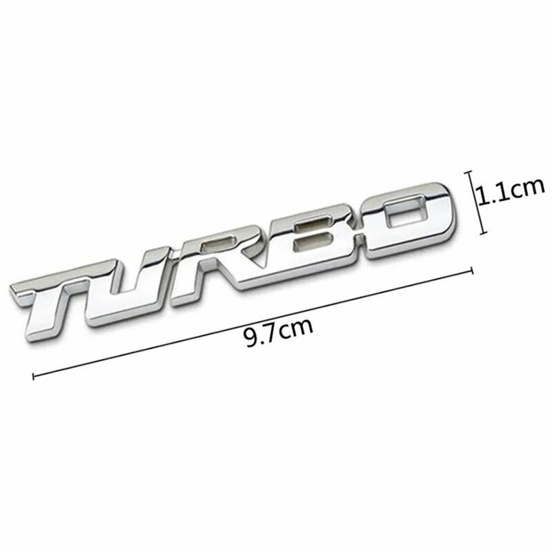 3D металлическая наклейка для автомобиля - премиум эмблема Turbo, для интерьера и кузова