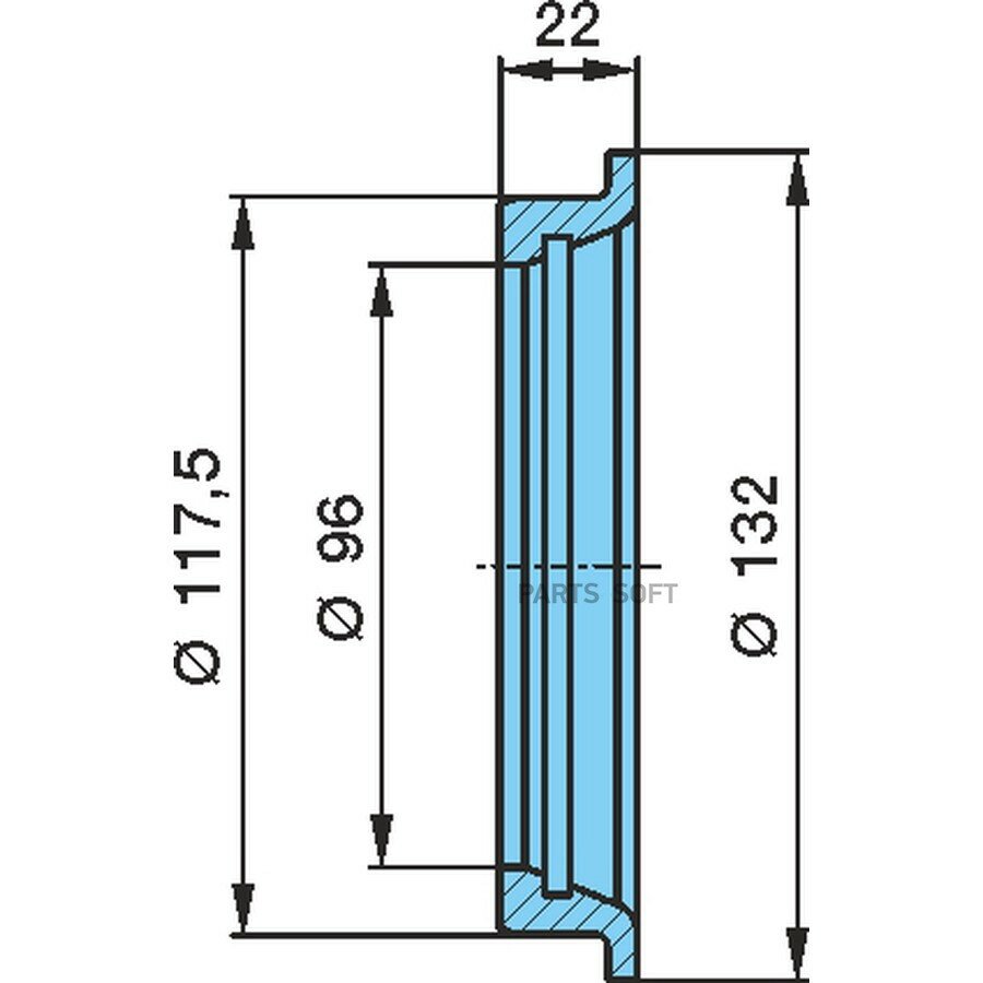 Кольцо стопорное! 132x117,5x96mm BPW от официального дистрибьютора, BPW, артикул 0337007720