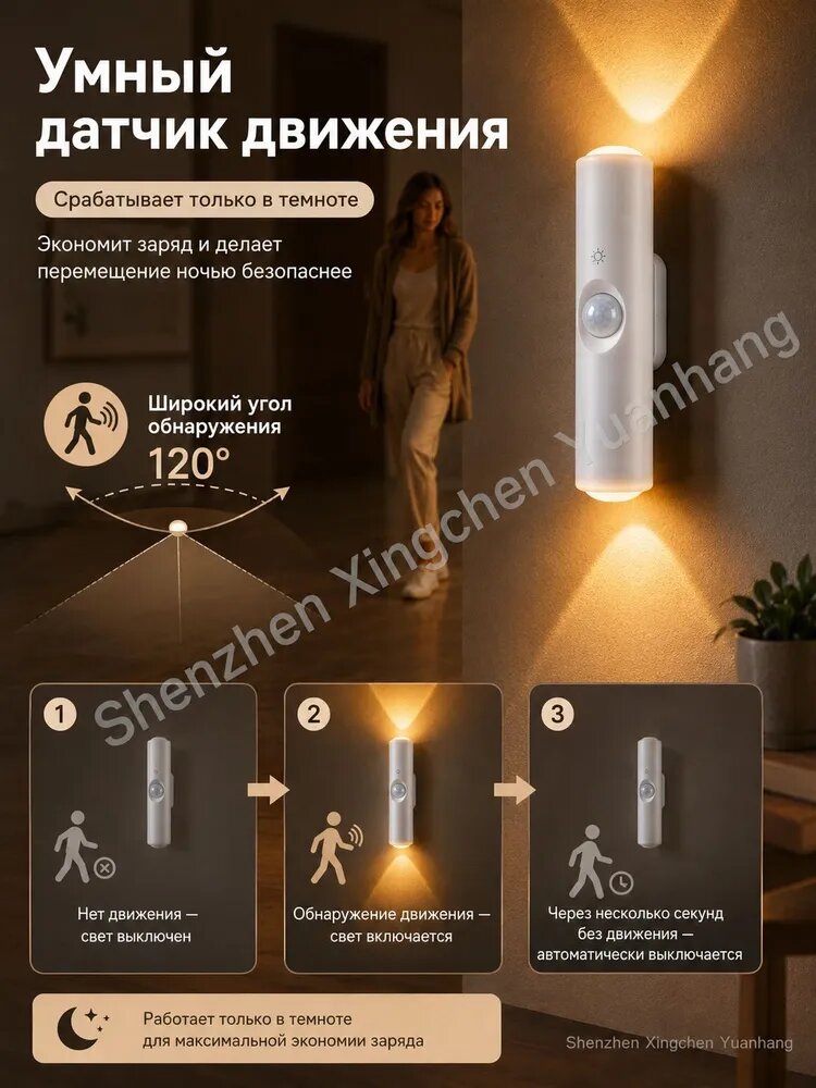 Настенно-потолочный светильник, Без цоколя, 5 Вт