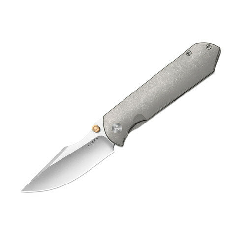 Складной нож Kizer Harpoon Fold, сталь Elmax, рукоять титан, серый