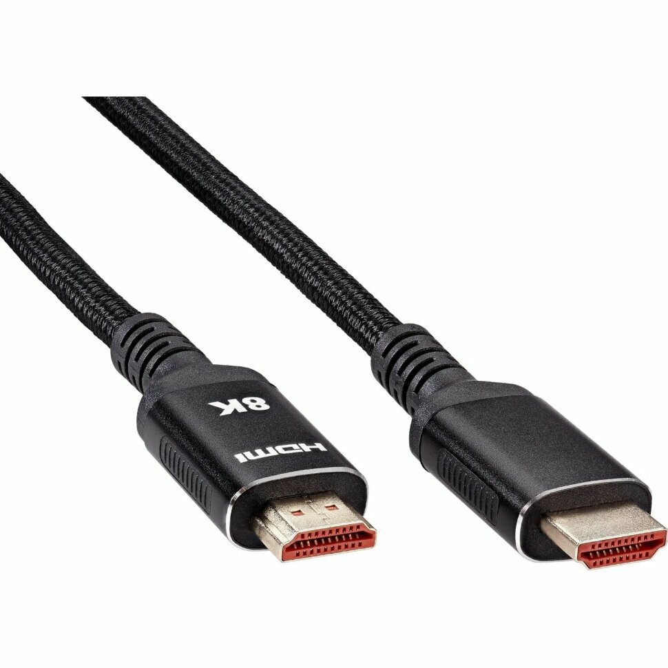 Кабель HDMI 19M/M, ver. 2.1 8KX60Hz (Econom) оплетк 3m iOpen