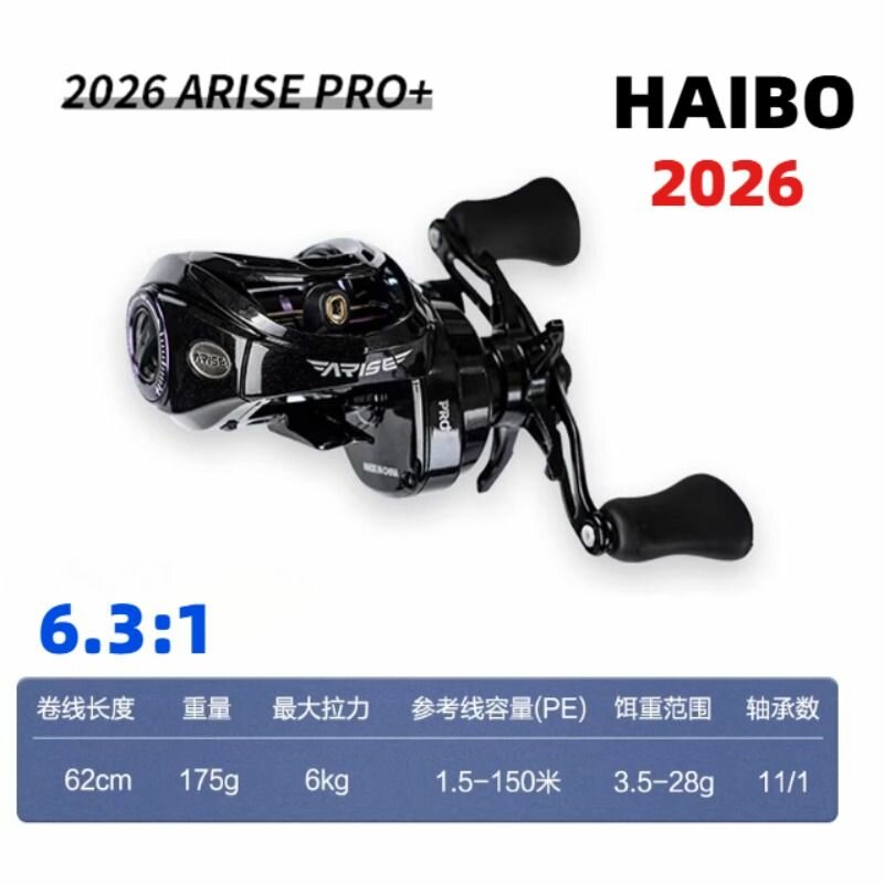 2026 HAIBO ARISE PRO+ Катушка для дальней рыбалки, рыболовные снасти
