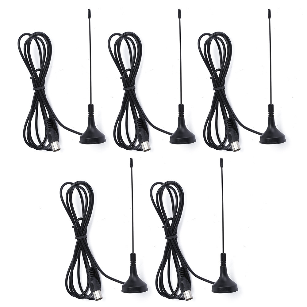 (Комплект из 5 шт.) VHF UHF 5dBi качество DVBT HDTV цифровая телевизионная антенна 1080P высокая с присоской