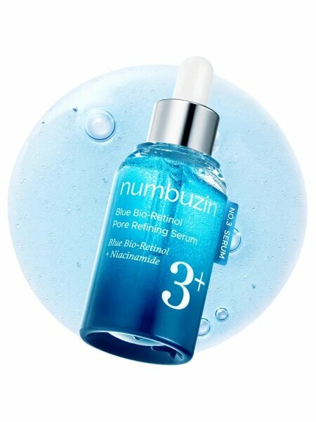Сыворотка с ретинолом для сужения пор Numbuzin No.3 Blue Bio-Retinol Pore Refining Serum 30 мл
