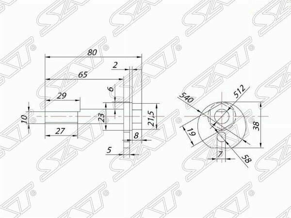 Эксцентрик SAT ST-48190-22030 RR рычага TOYOTA CELSIOR/CHASER/CRESTA/CROWN/MAJESTA/MARK2/LEXUS LS400 болт 92-