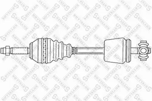 Привод левый 681mm, 24161 Dacia Logan 1.4-1.6i 04- STELLOX 158 1766-SX