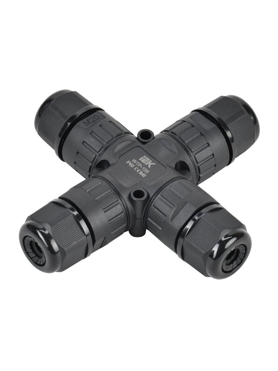 Коннектор кабельный герметичный WTP-108 3 PIN IP68 IEK UWC10-X-024-3-68