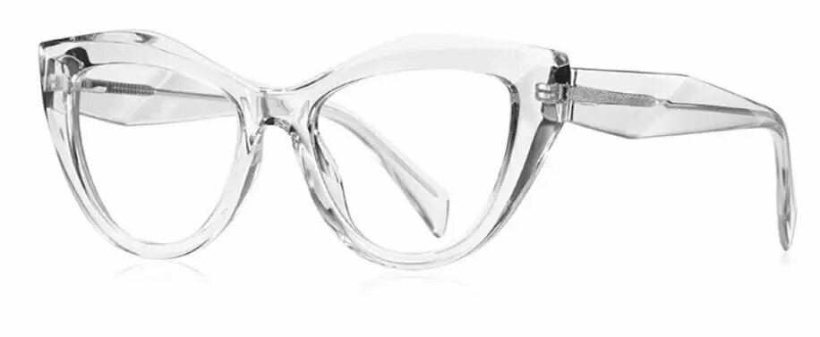 Женские очки Glocco кошачий глаз C2 clear clear +400