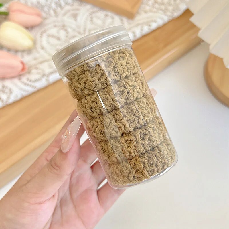 Эластичные резинки для волос, 5шт, кофейный цвет