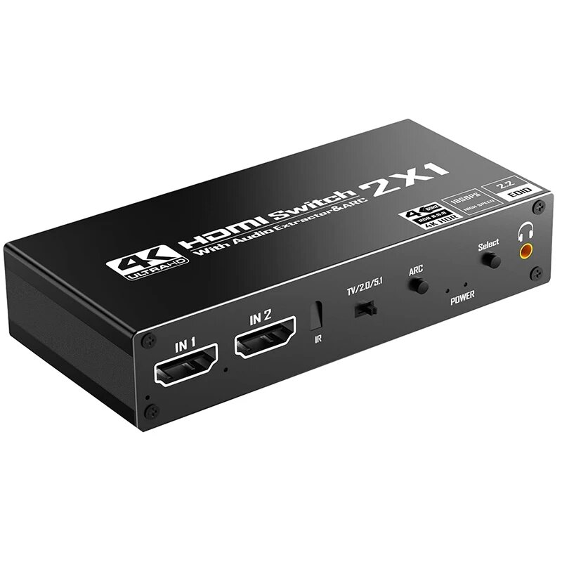 HDMI-переключатель 2x1 4K с питанием USB